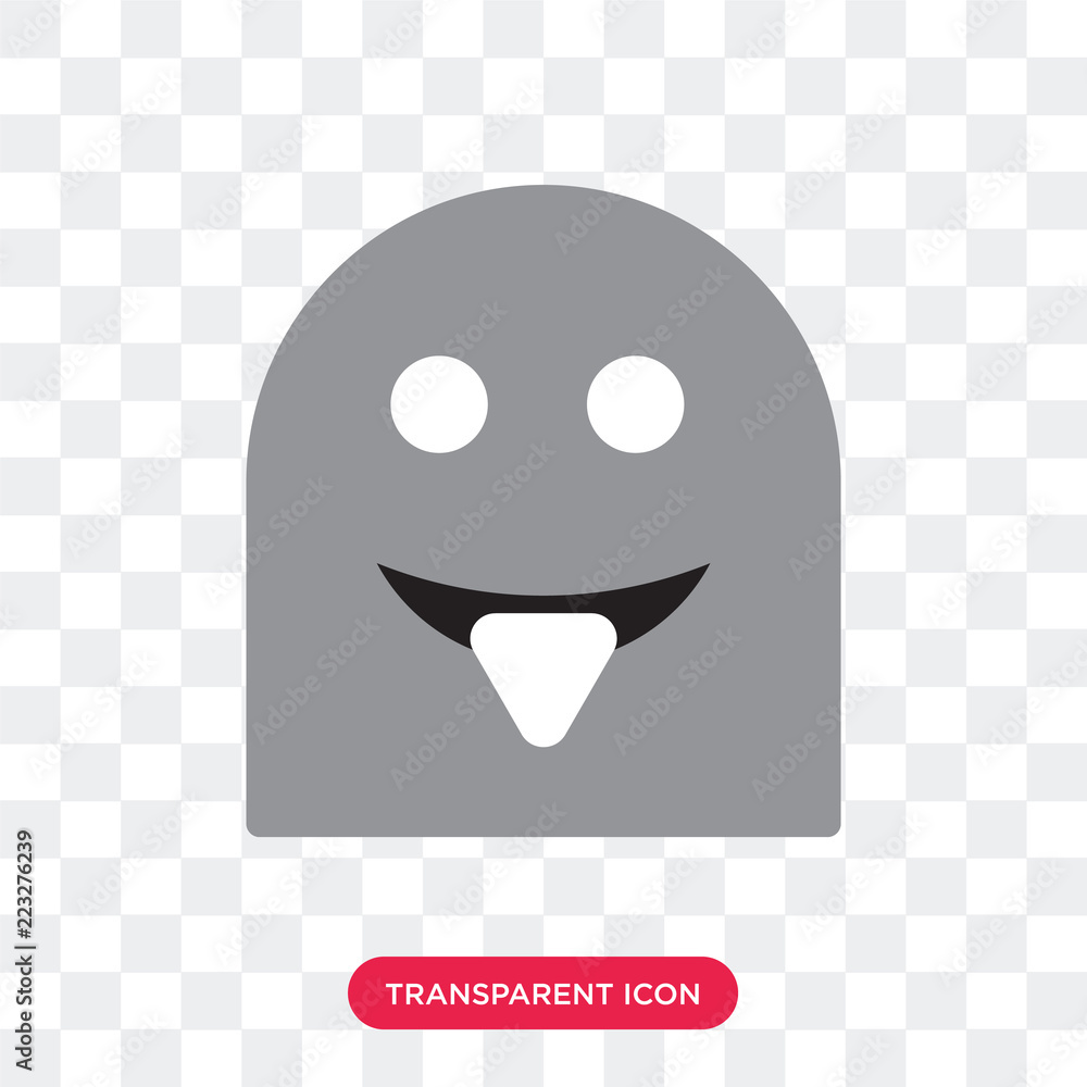 Ghost vector icon isolated on transparent background, Ghost logo design ...