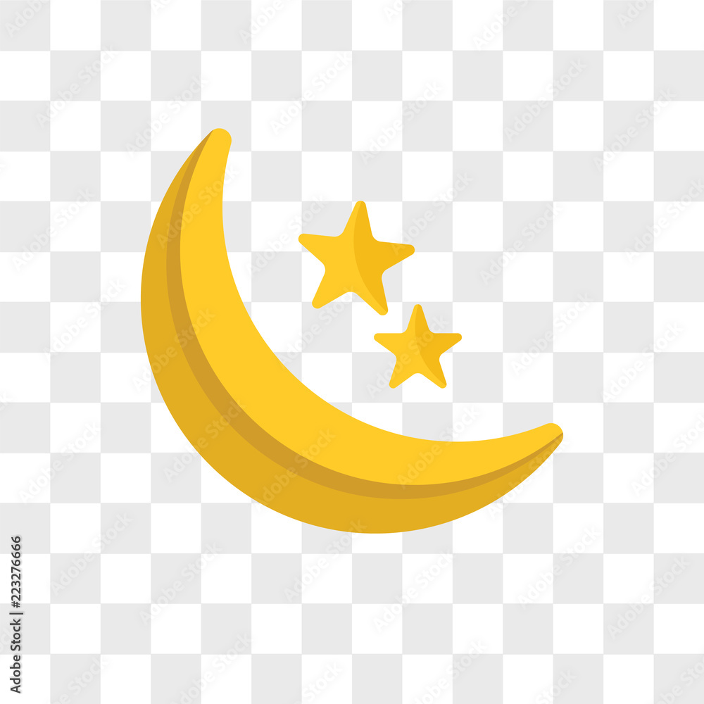 Moon vector icon isolated on transparent background, Moon logo design ...