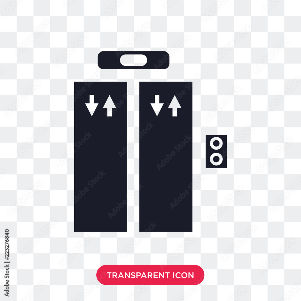 Elevator vector icon isolated on transparent background, Elevator logo ...