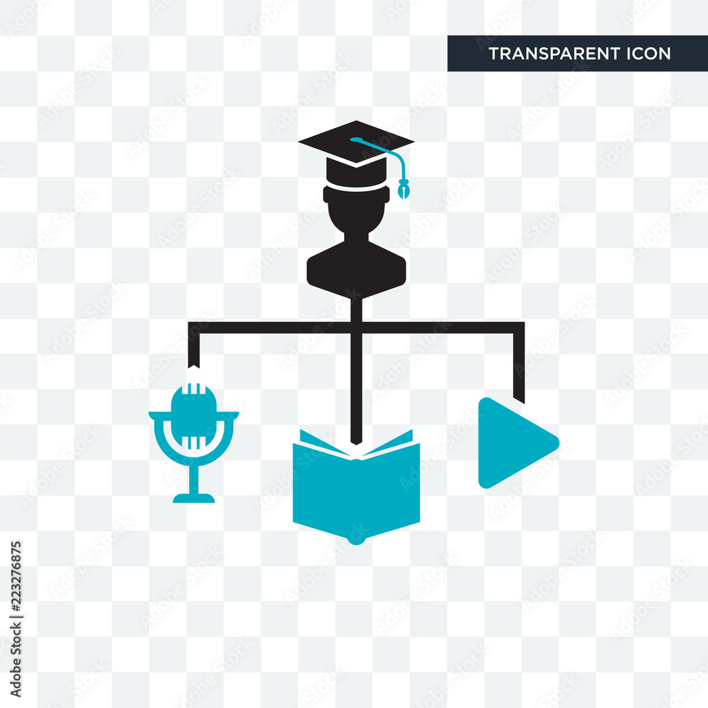 Blended learning vector icon isolated on transparent background ...