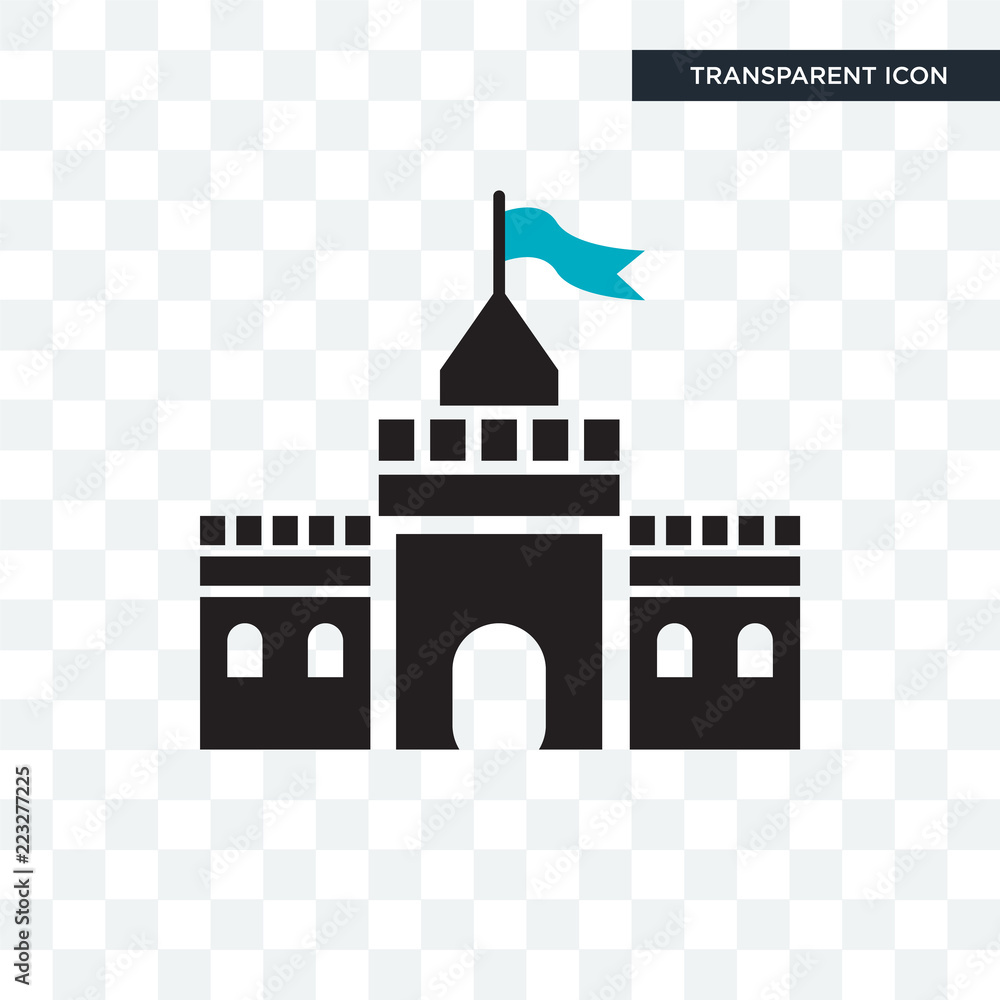 Sand Castle vector icon isolated on transparent background, Sand Castle ...