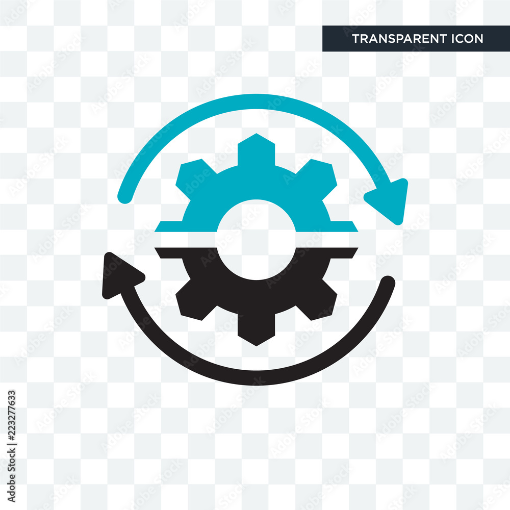 Workflow vector icon isolated on transparent background, Workflow logo ...
