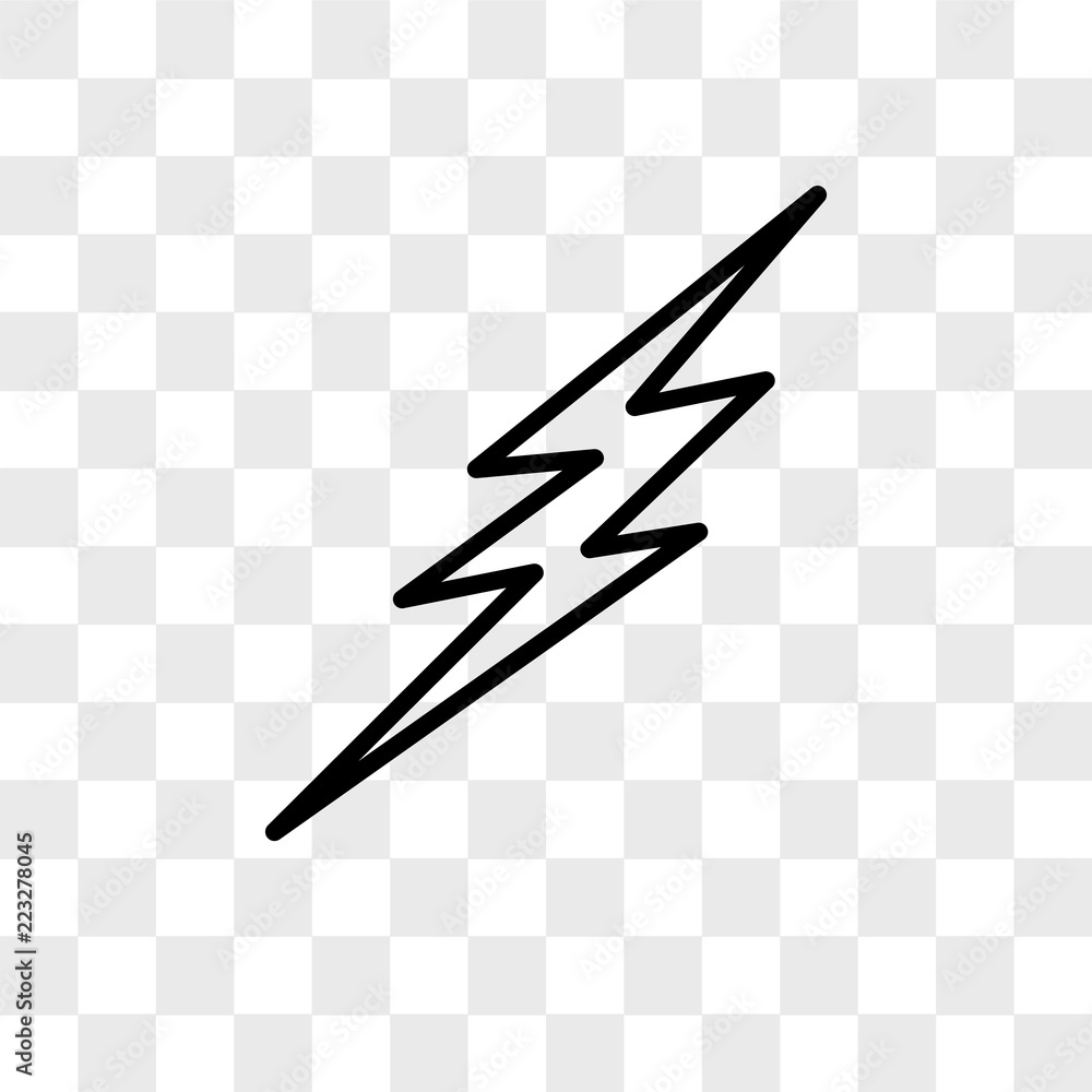 Bolt vector icon isolated on transparent background, Bolt logo design ...