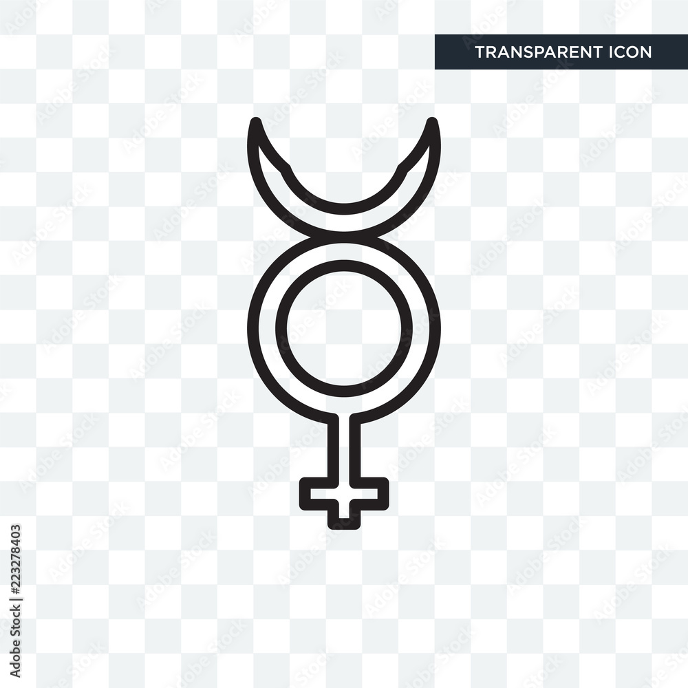 Mercury vector icon isolated on transparent background, Mercury logo ...