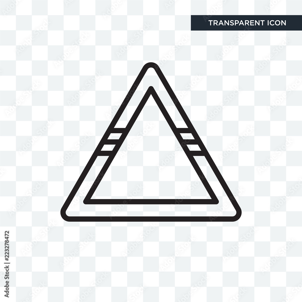 Triangle vector icon isolated on transparent background, Triangle logo ...