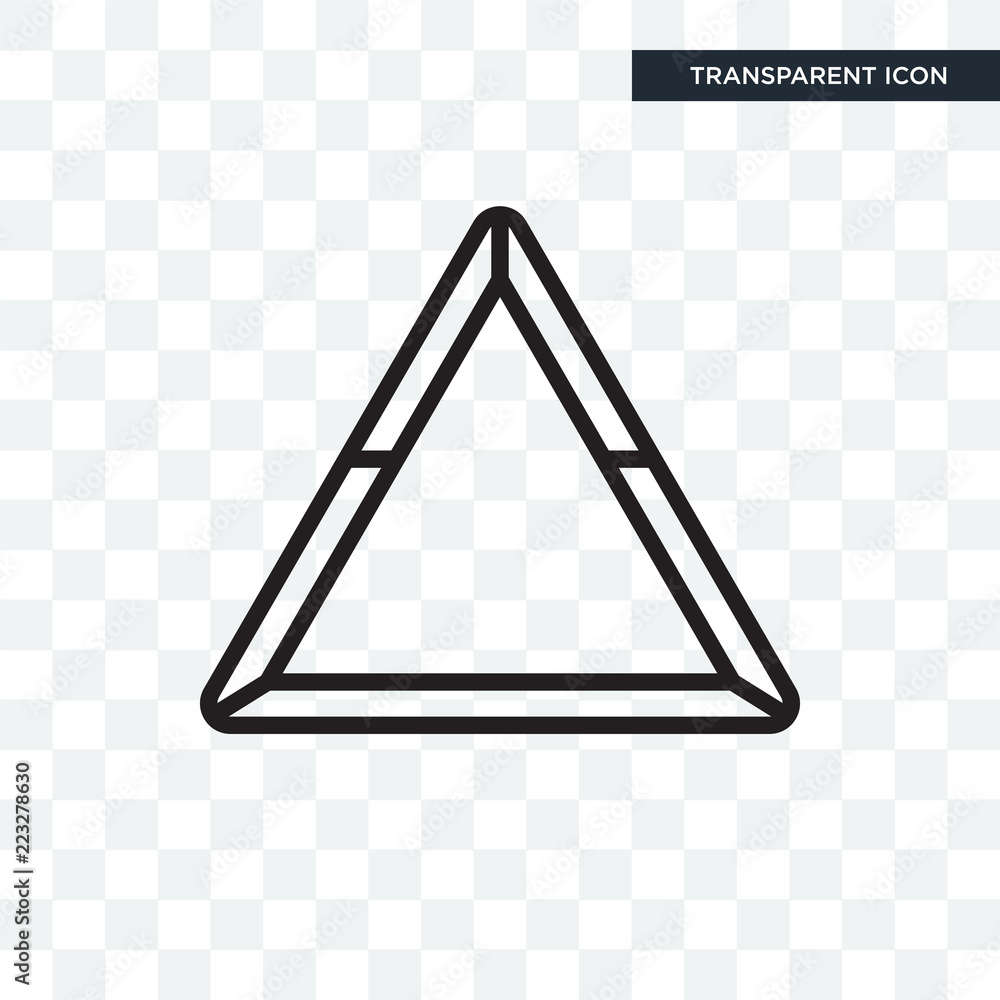 Triangle vector icon isolated on transparent background, Triangle logo ...