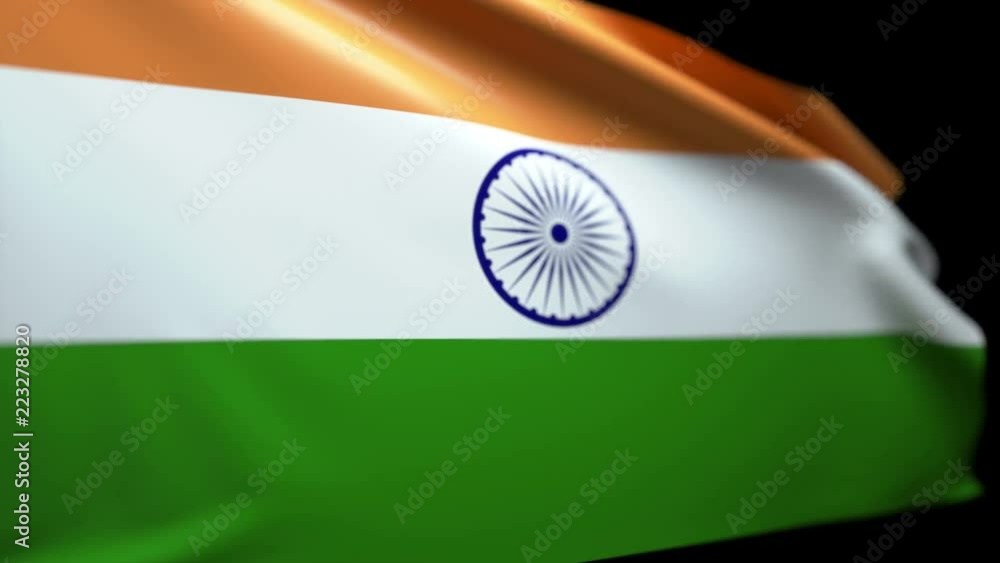 Indian Flag Background Seamless Looping with Luma Matte Stock Video ...