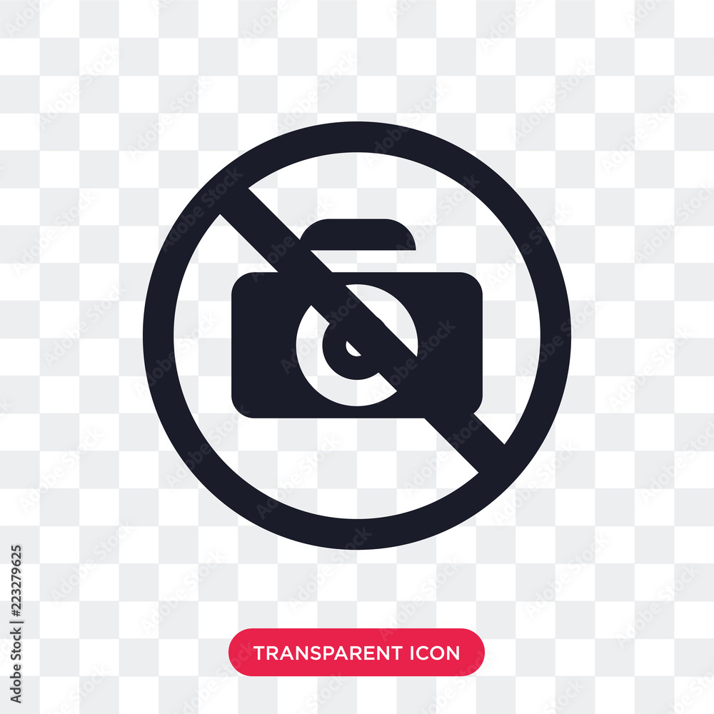 No pictures vector icon isolated on transparent background, No pictures ...