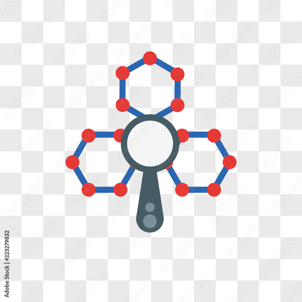 Nanotechnology vector icon isolated on transparent background ...