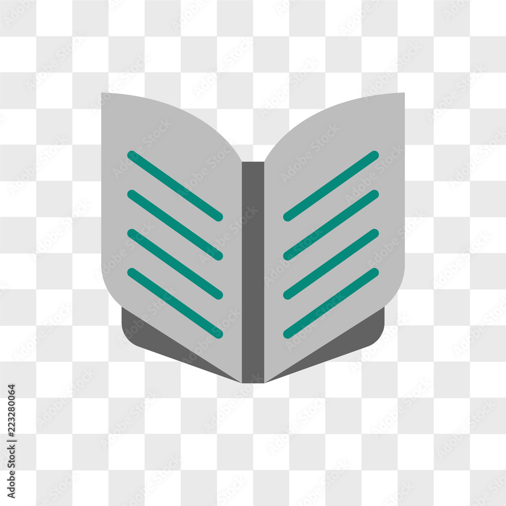 Open book vector icon isolated on transparent background, Open book ...
