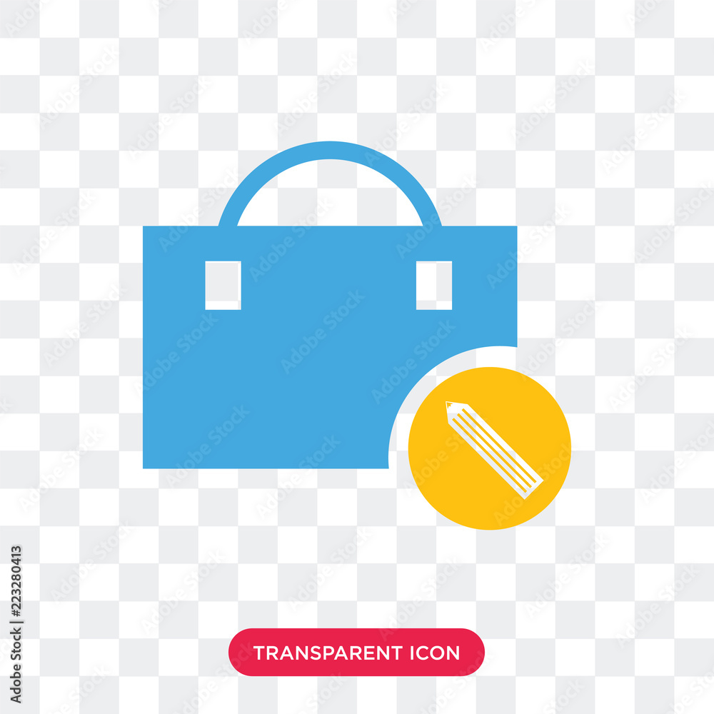 Portfolio vector icon isolated on transparent background, Portfolio ...