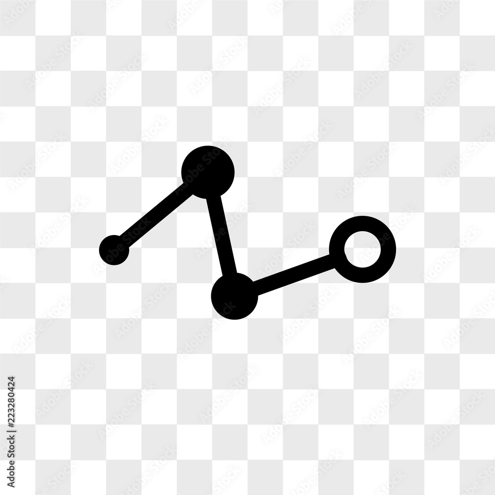 Line graph vector icon isolated on transparent background, Line graph ...