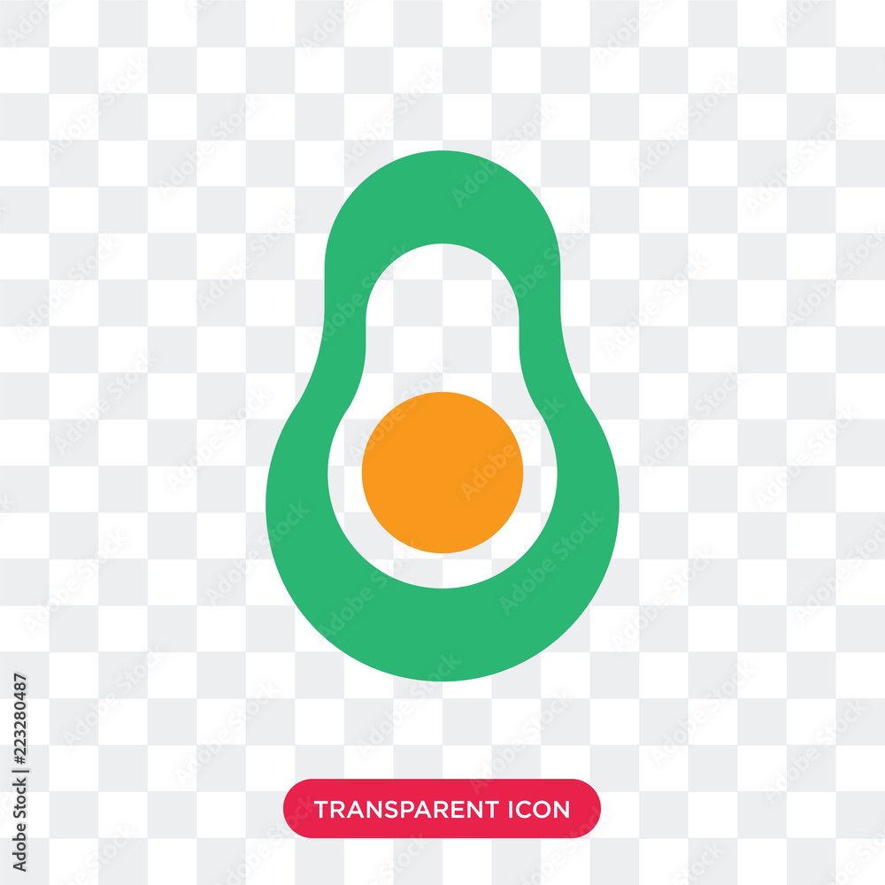 Avocado vector icon isolated on transparent background, Avocado logo ...