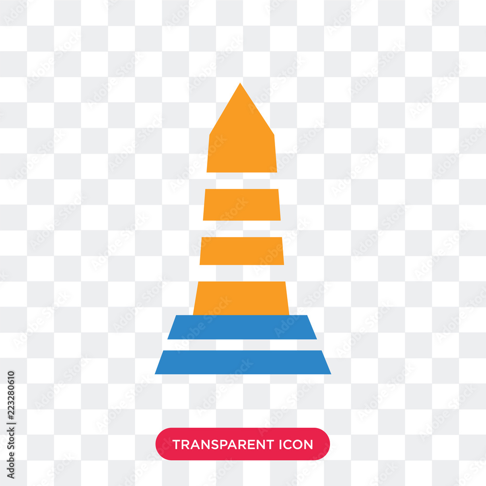 Obelisk vector icon isolated on transparent background, Obelisk logo ...