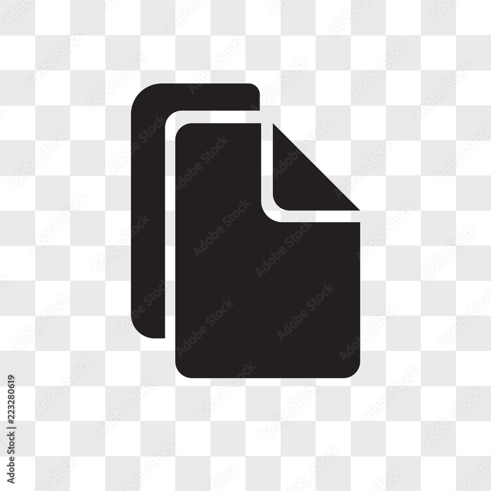 Copy vector icon isolated on transparent background, Copy logo design ...
