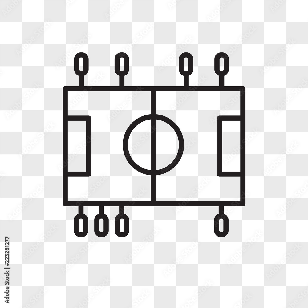 Table Soccer vector icon isolated on transparent background, Table ...