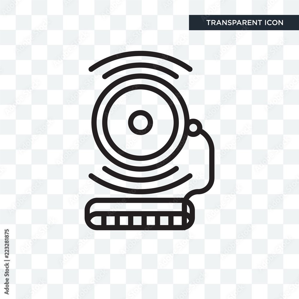 School bell vector icon isolated on transparent background, School bell ...