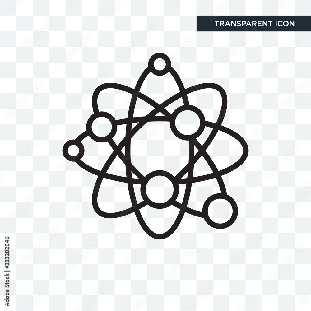 Physics vector icon isolated on transparent background, Physics logo ...