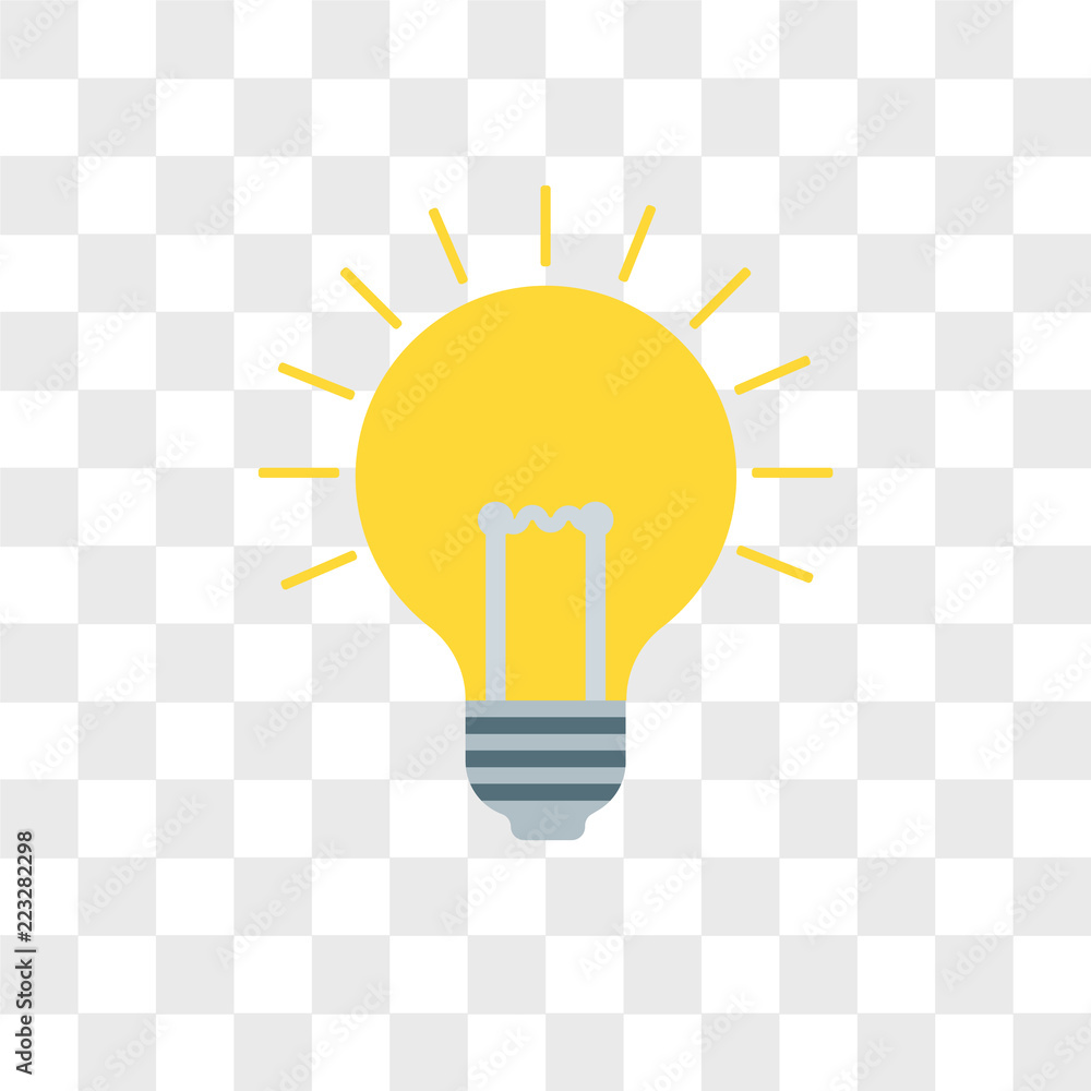 Lamp vector icon isolated on transparent background, Lamp logo design ...