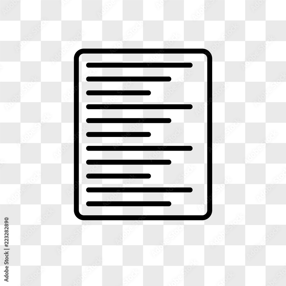 Left alignment vector icon isolated on transparent background, Left ...