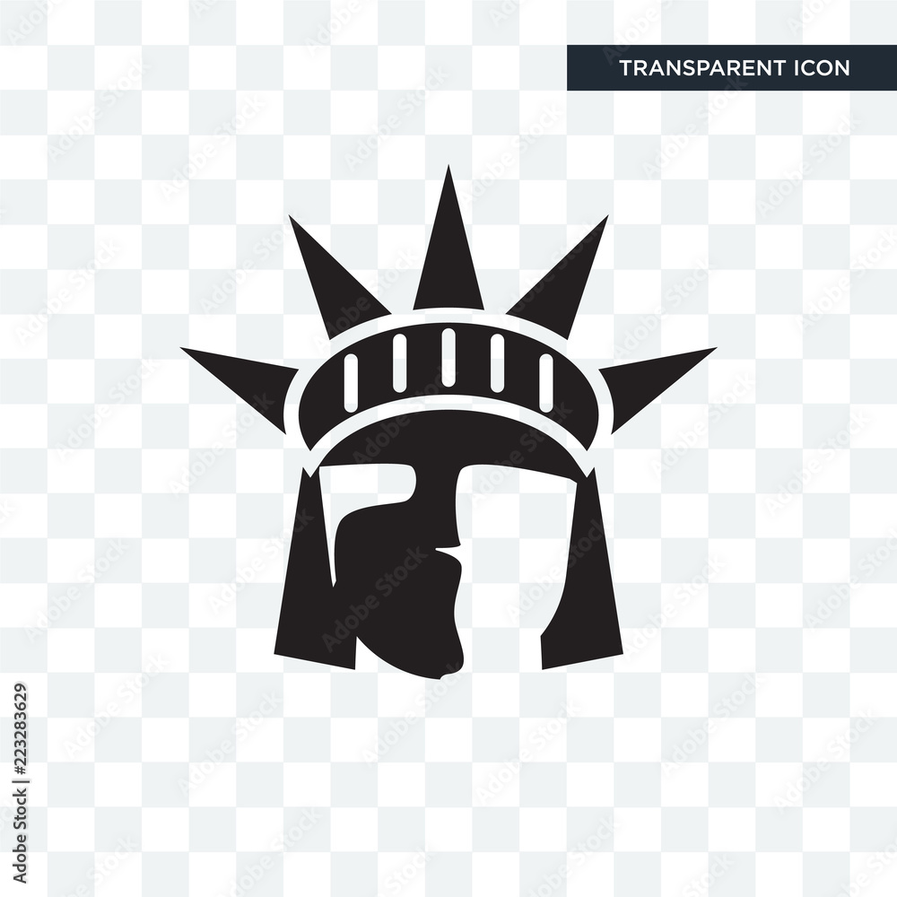 Statue of liberty vector icon isolated on transparent background ...