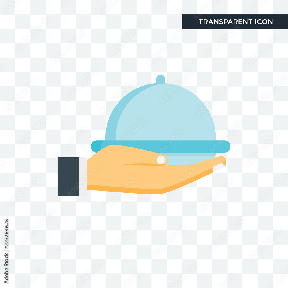 Food serving vector icon isolated on transparent background, Food ...