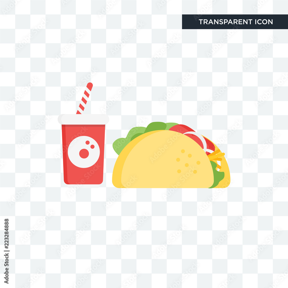 Taco vector icon isolated on transparent background, Taco logo design ...
