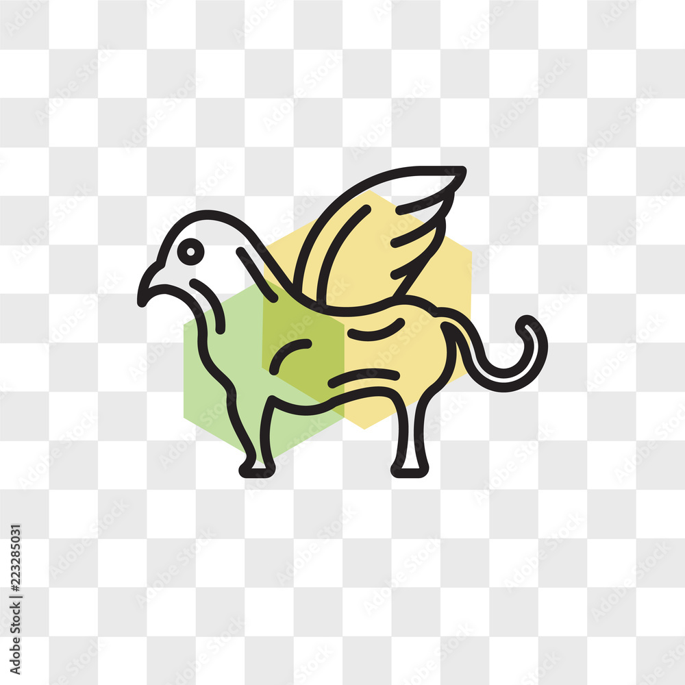 Chimera vector icon isolated on transparent background, Chimera logo ...