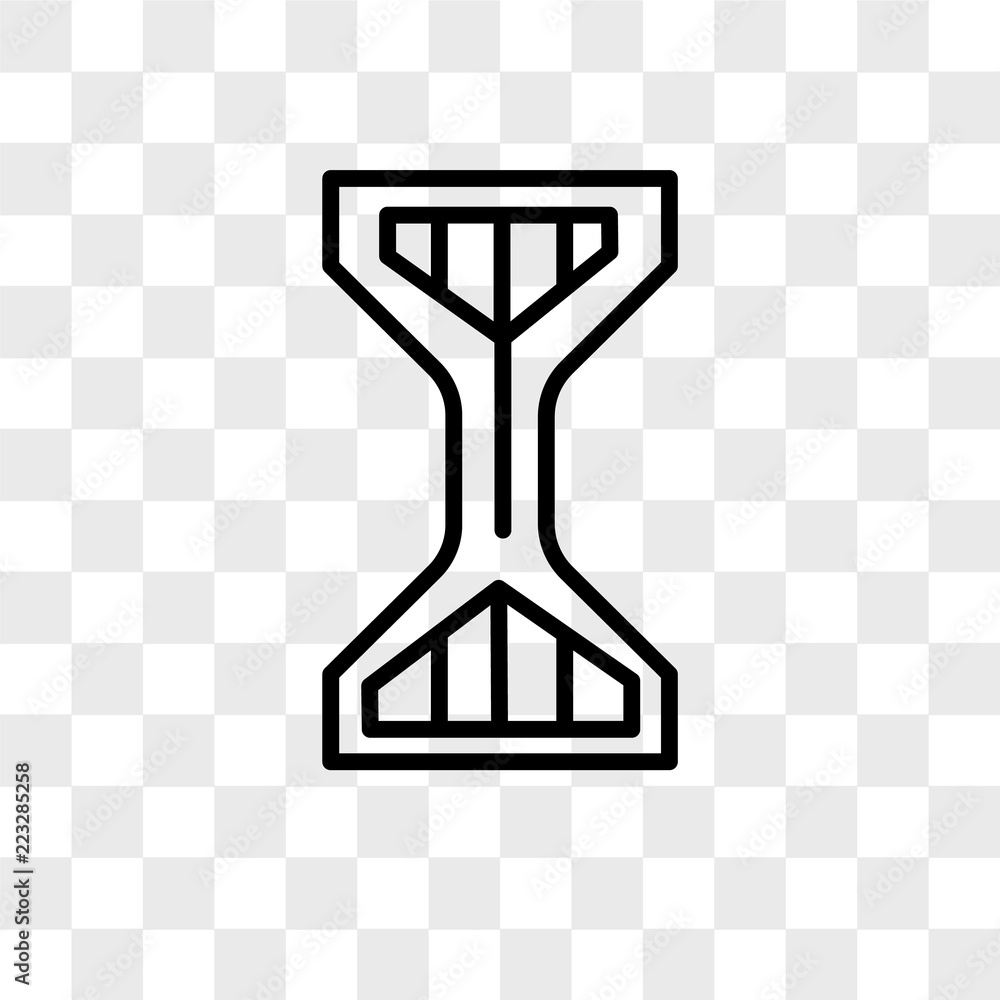 Sand Clock vector icon isolated on transparent background, Sand Clock ...