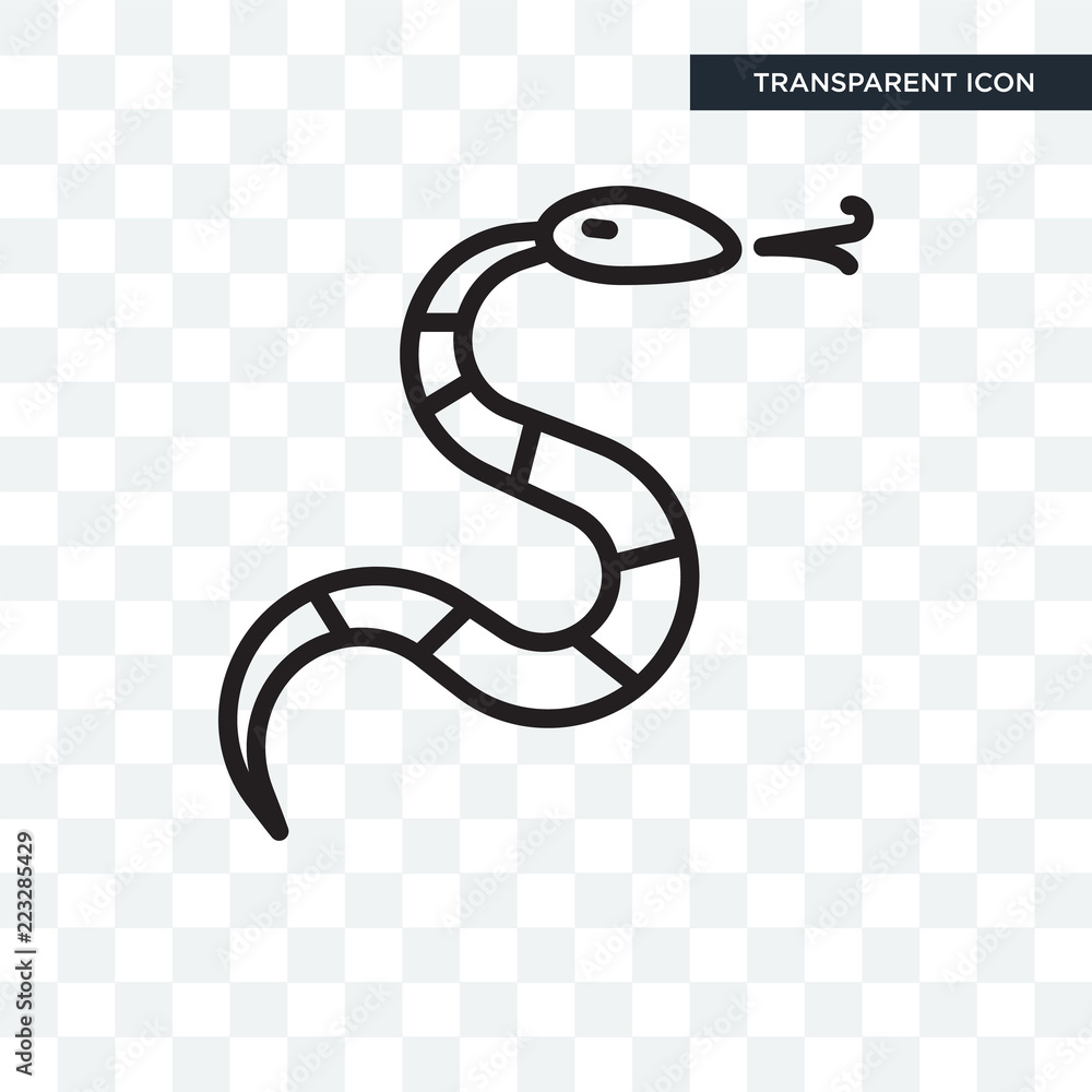 Snake vector icon isolated on transparent background, Snake logo design ...