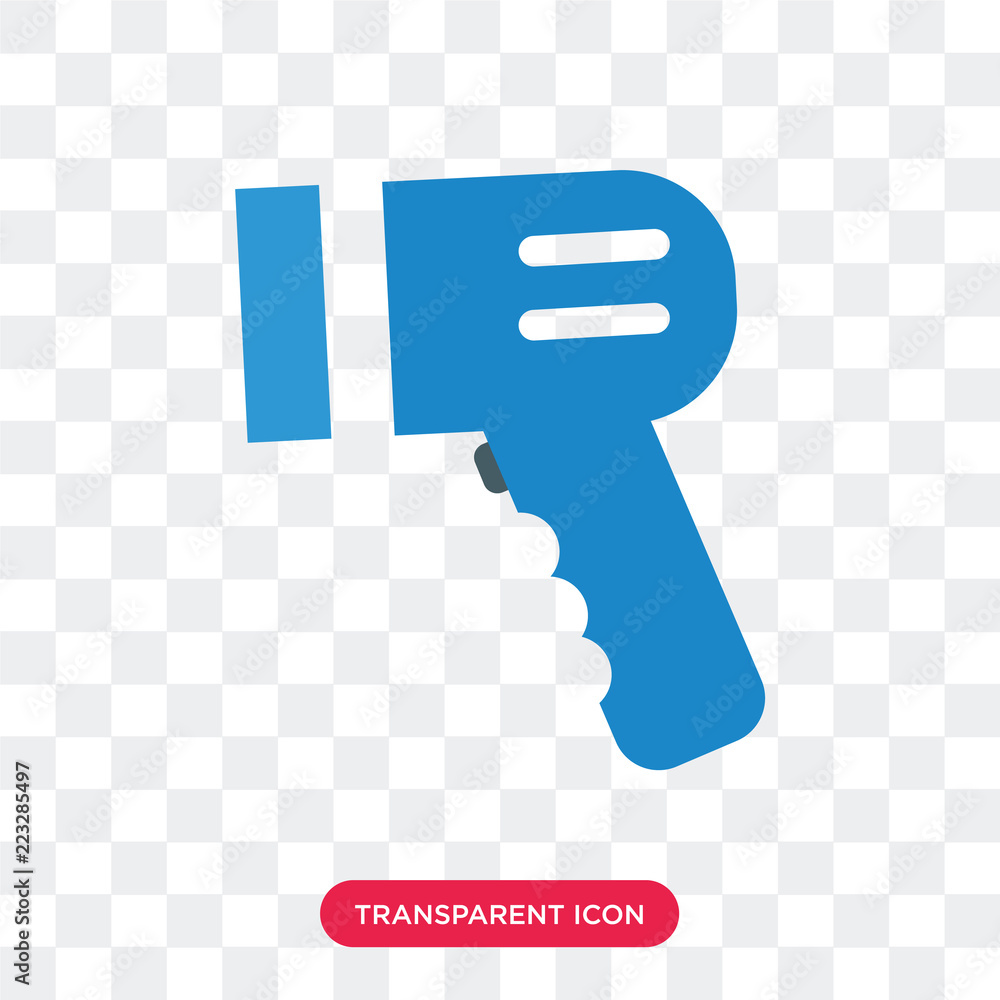 Barcode scanner vector icon isolated on transparent background, Barcode ...