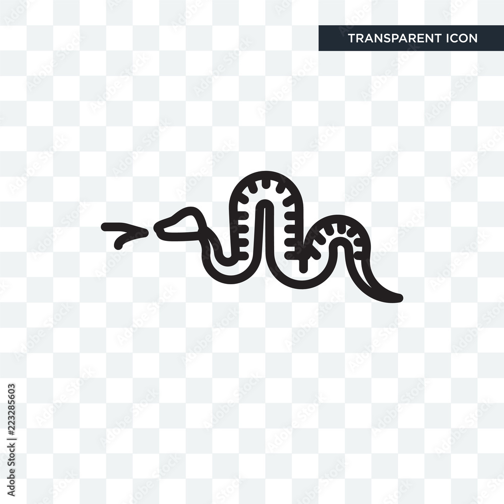 Snake vector icon isolated on transparent background, Snake logo design ...
