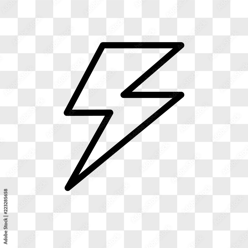 Lightning vector icon isolated on transparent background, Lightning ...