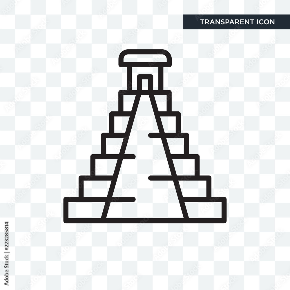 Pyramid vector icon isolated on transparent background, Pyramid logo ...