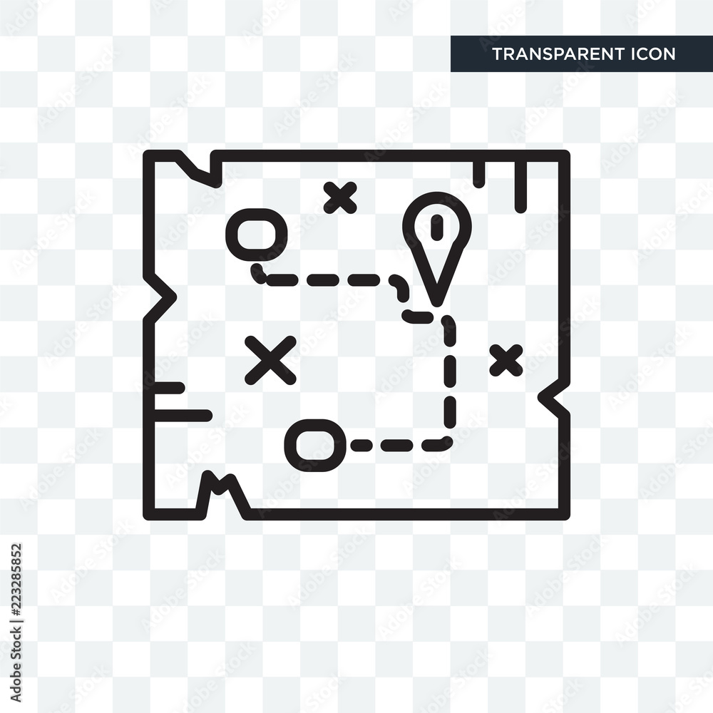 Treasure vector icon isolated on transparent background, Treasure logo ...