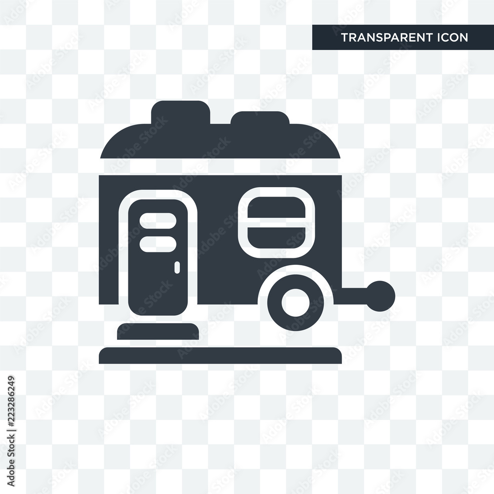 Caravan vector icon isolated on transparent background, Caravan logo ...