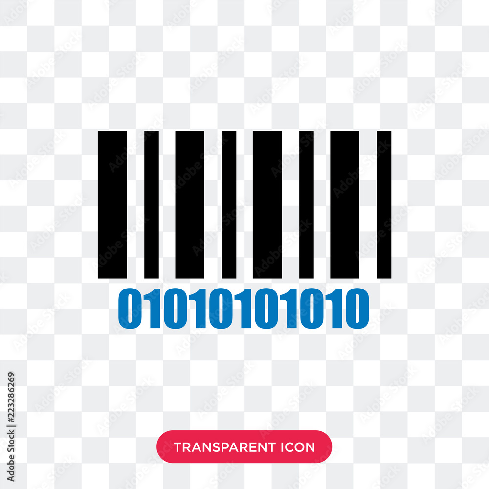 Barcode vector icon isolated on transparent background, Barcode logo ...
