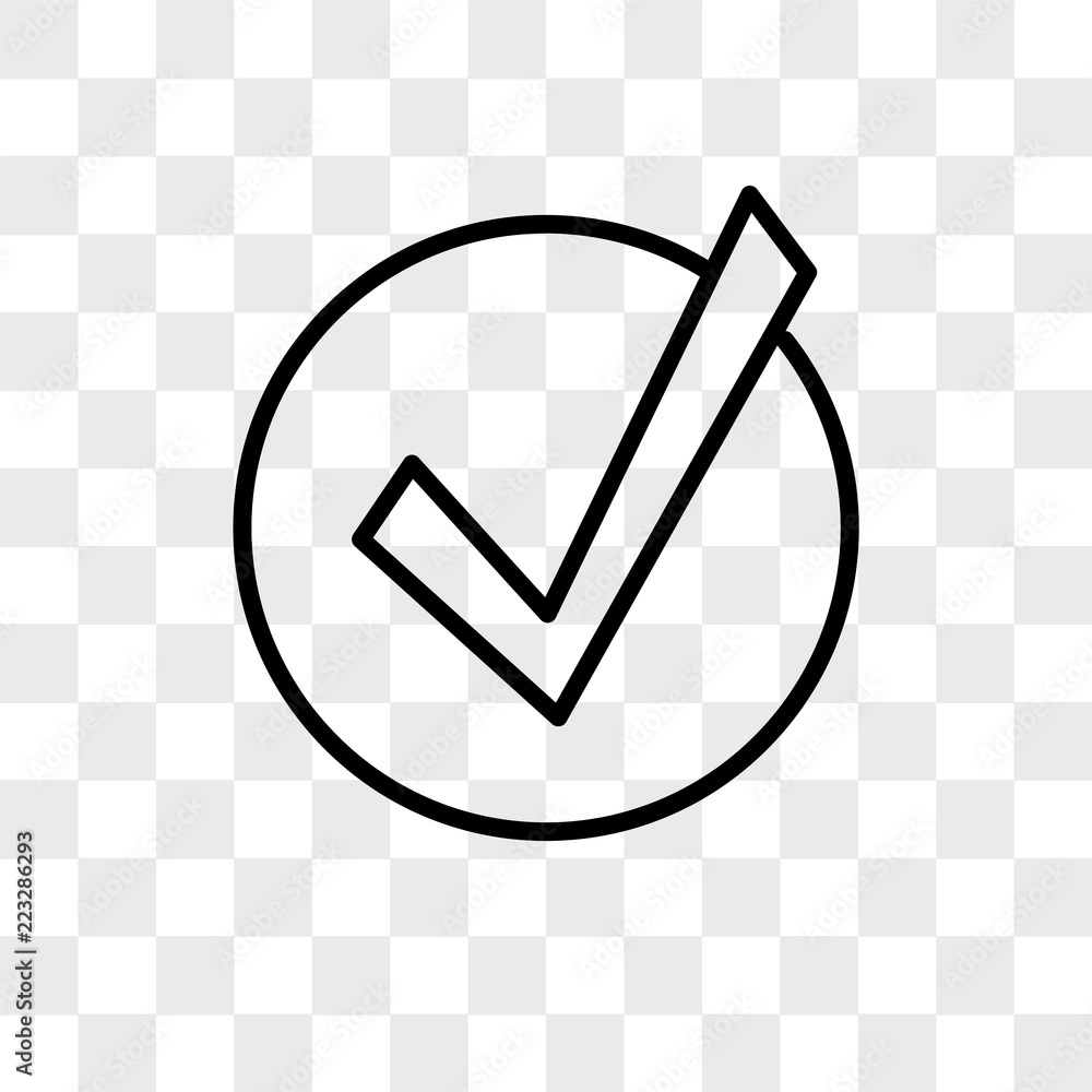 Check Mark vector icon isolated on transparent background, Check Mark ...