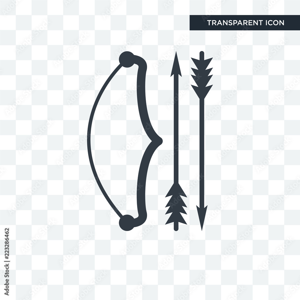 Archery vector icon isolated on transparent background, Archery logo ...
