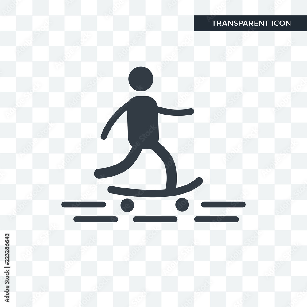 Skater vector icon isolated on transparent background, Skater logo ...