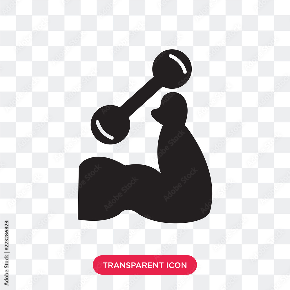 Muscle vector icon isolated on transparent background, Muscle logo ...