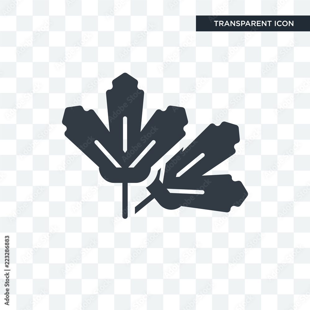 Maple leaf vector icon isolated on transparent background, Maple leaf ...