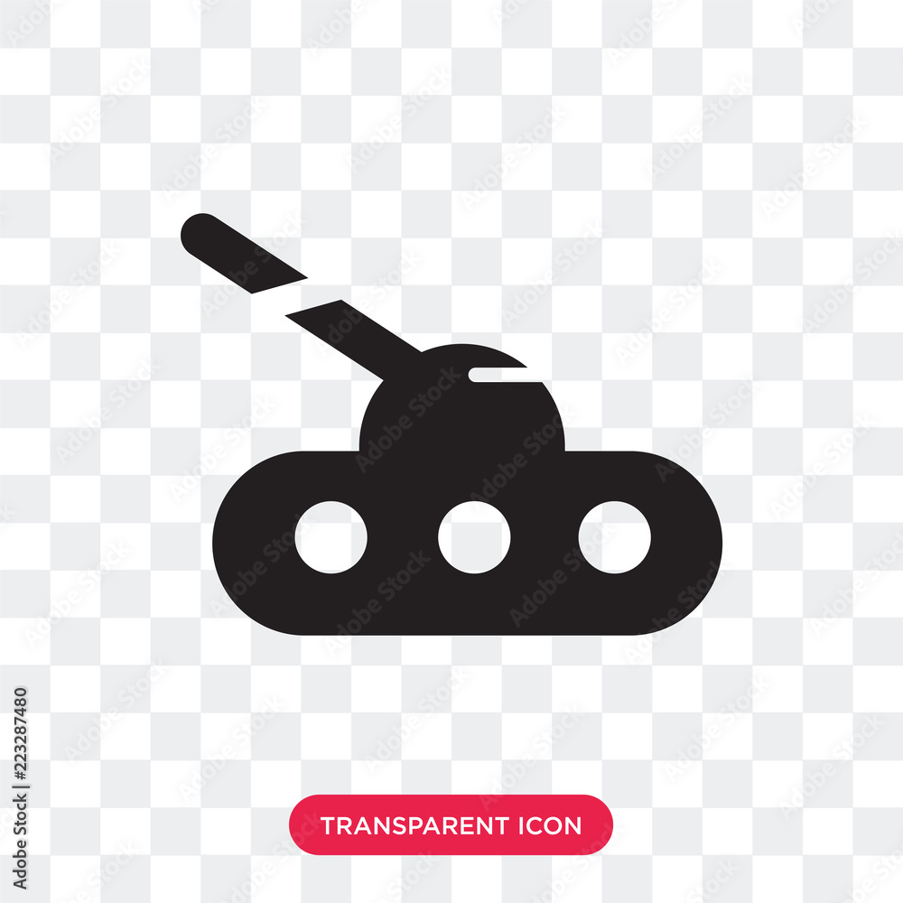 Tank vector icon isolated on transparent background, Tank logo design ...