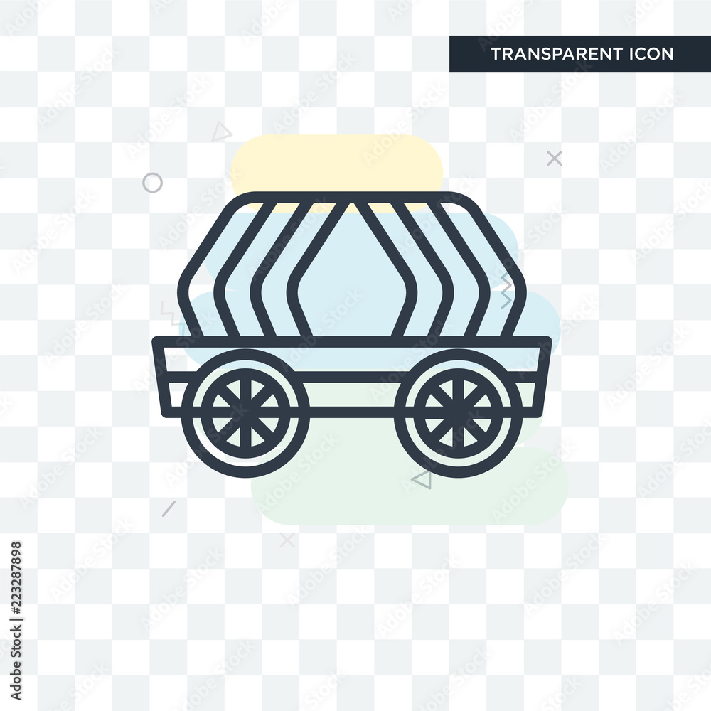 Wagon vector icon isolated on transparent background, Wagon logo design ...