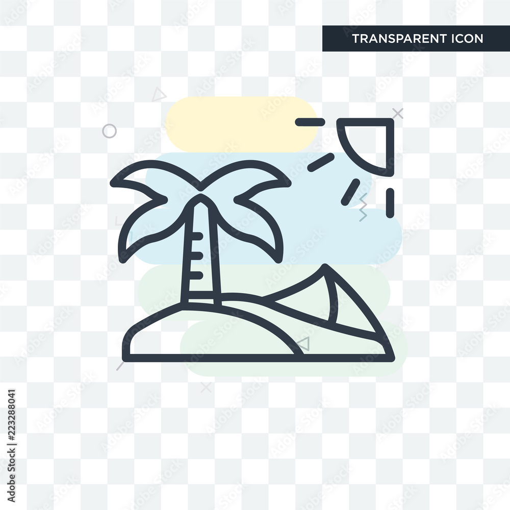 Oasis vector icon isolated on transparent background, Oasis logo design ...