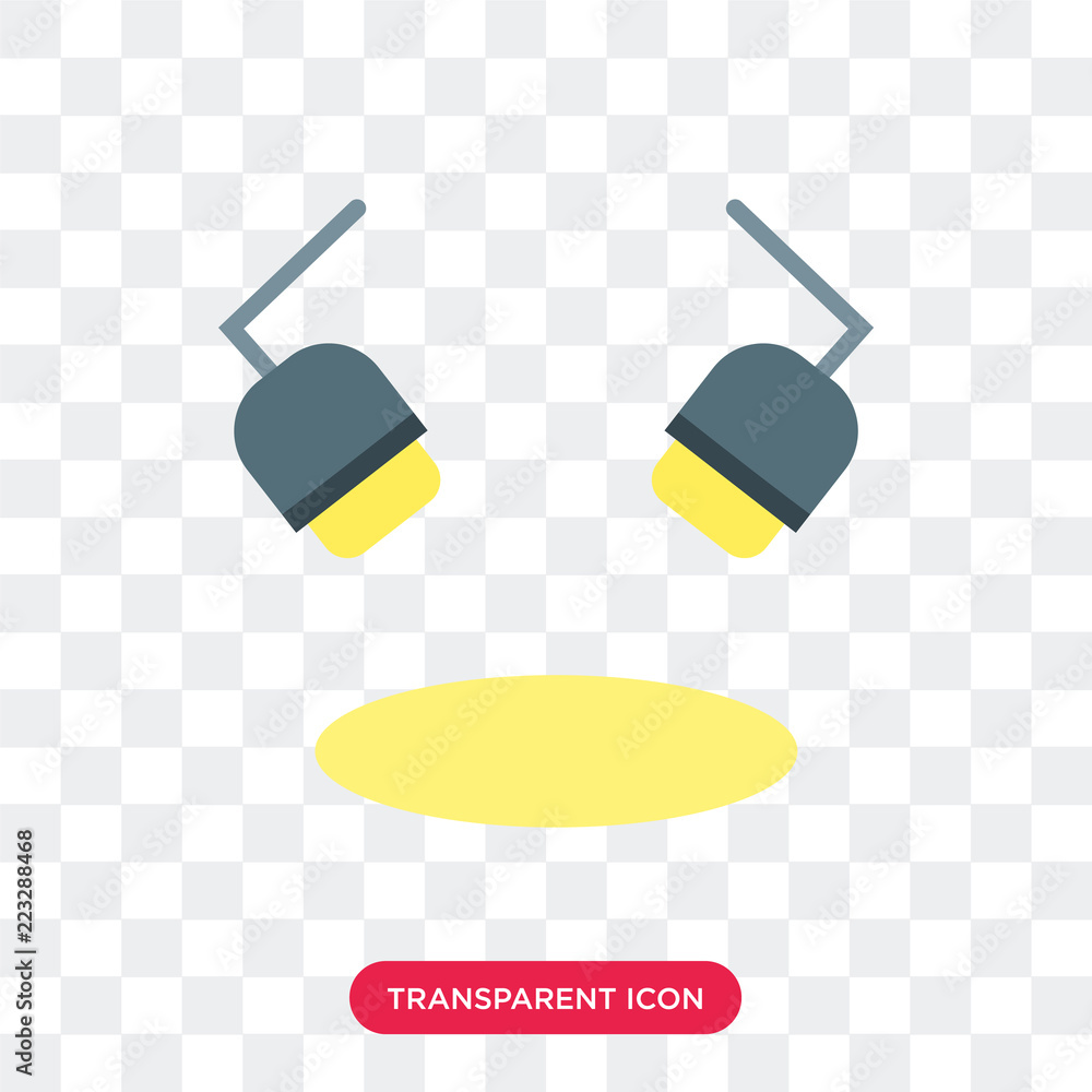 Spotlight vector icon isolated on transparent background, Spotlight ...