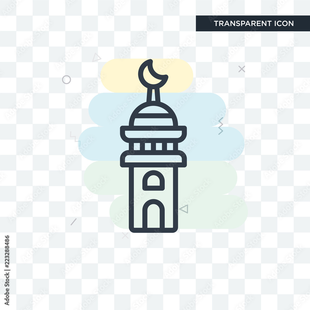 Tower vector icon isolated on transparent background, Tower logo design ...