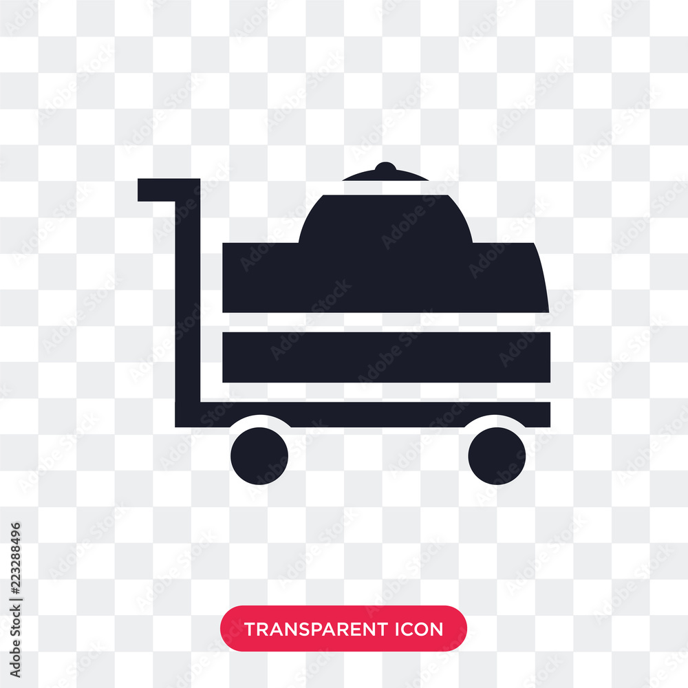 Room service vector icon isolated on transparent background, Room ...