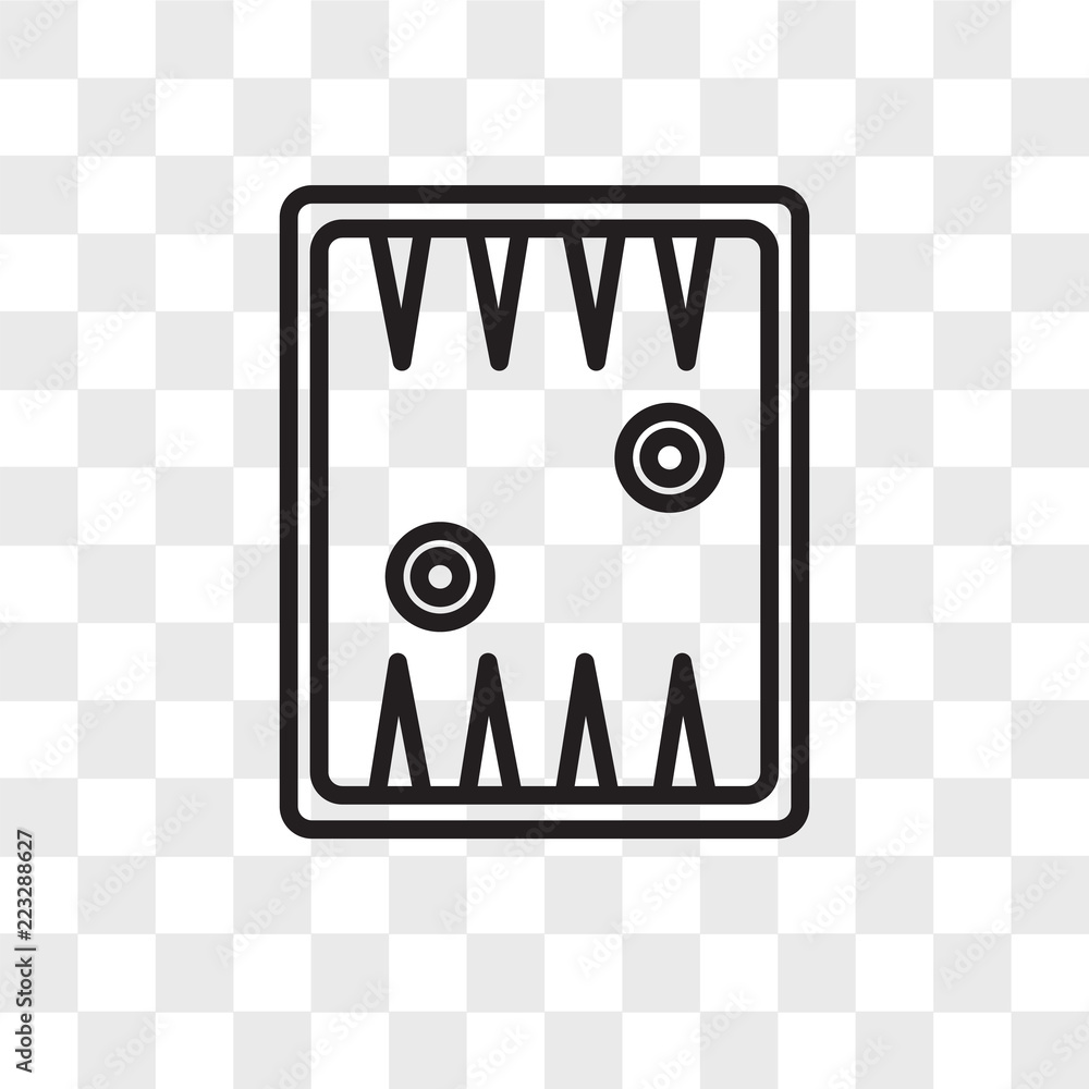 Backgammon vector icon isolated on transparent background, Backgammon ...