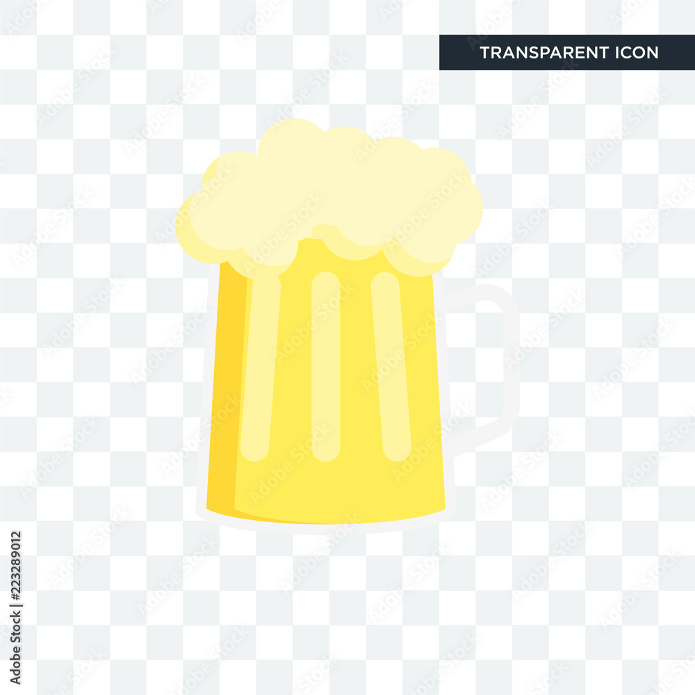 Beer vector icon isolated on transparent background, Beer logo design ...